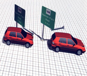 Breakaway Hit: Street-Side Posts Designed to Sever Strategically on ...